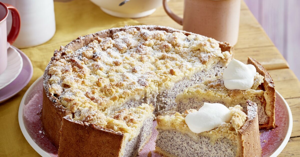 Käsekuchen mit Streusel: Mit Mohn ein himmlischer Genuss