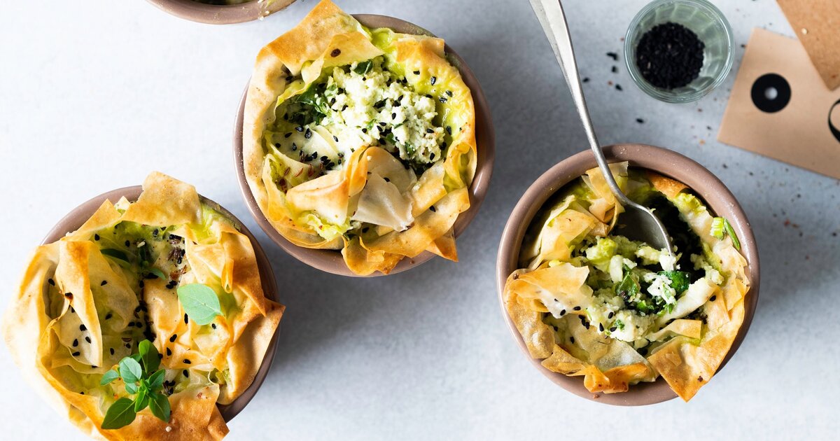 Filoteig-Küchlein mit Spinat und Feta: Immer ein Hit!