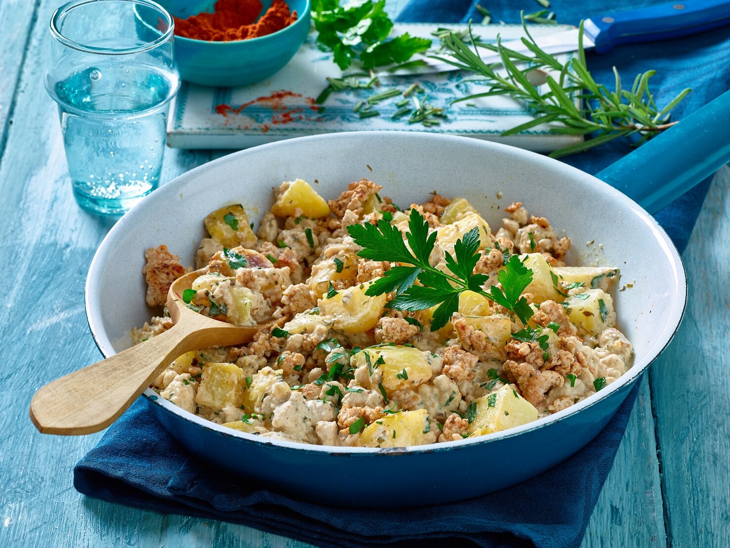 Kartoffel-Hackfleisch-Pfanne: Schnelles Rezept mit Frischkäse