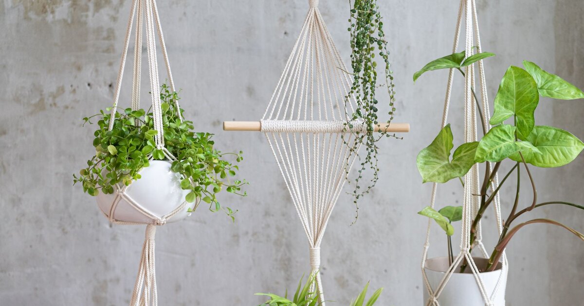 DIY-Trend: So easy knüpfst du eine Makramee-Blumenampel