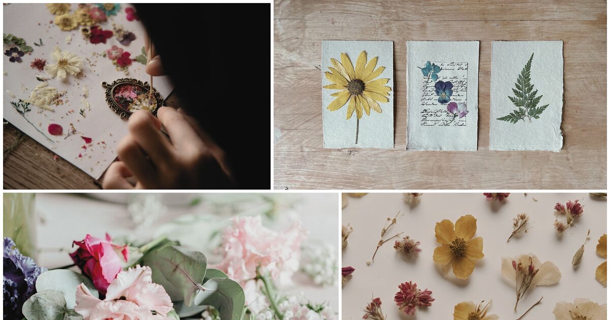 Basteln mit gepressten Blumen: 5 traumhafte DIY-Ideen